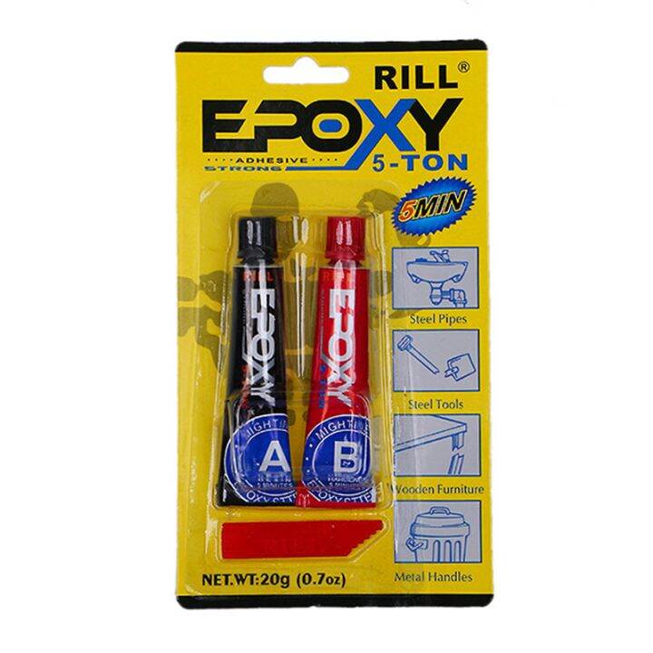 RILL AB กาว กาวโครงสร้างขาวดํา อีพอกซีเรซิน โลหะหนืด ทนกรดและด่างสูง ...