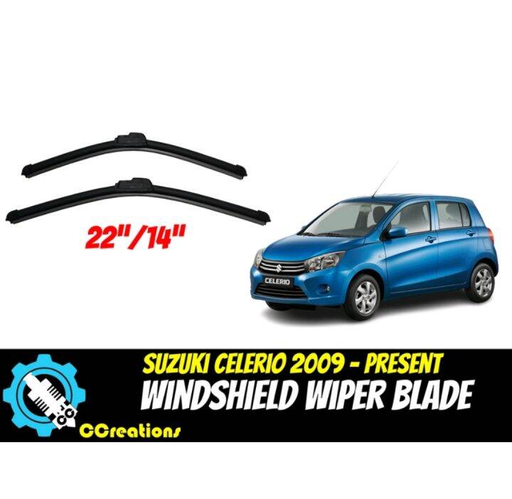 SUZUKI CELERIO 2009 - PRESENT FRAMELESS BANANA TYPE CAR WIPER BLADE ...