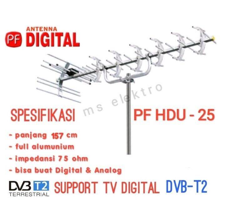 Antena TV UHF PF HDU 25 cocok buat Digital Dvbt2 dan Analog | Lazada Indonesia