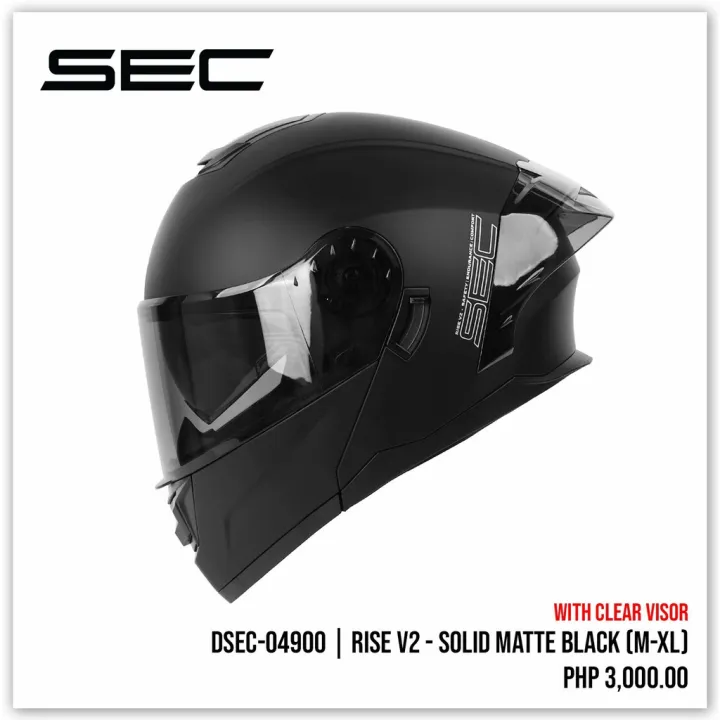 SEC RISE V2 MODULAR DUAL VISOR HELMET | Lazada PH