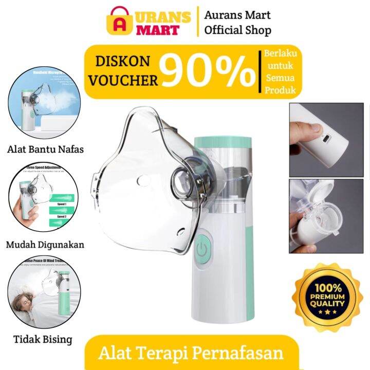 Portable Mesh Nebulizer Inhaler/Terapi Pernafasan/Ultrasonic Inhaler ...