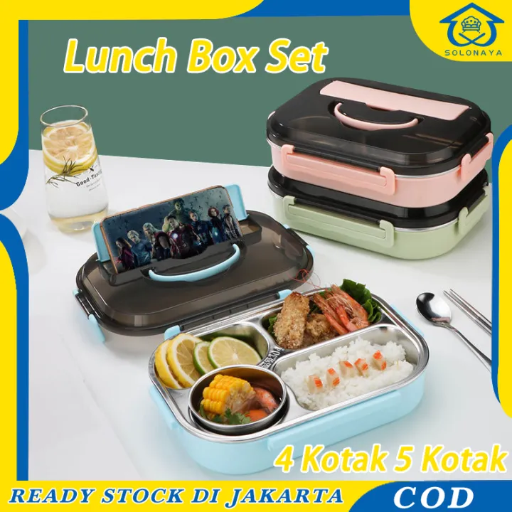 Kotak makan tetap hangat lunch box set baja tahan karat / Lunch Box ... Kotak makan tetap hangat lunch box set baja tahan karat / Lunch Box ...