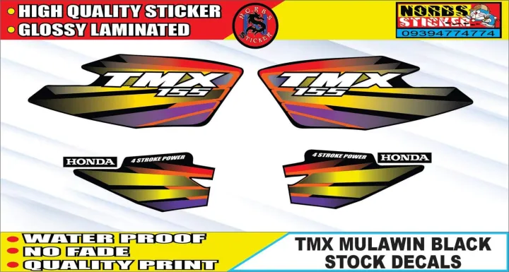 TMX MULAWIN BLACK STOCK DECALS | Lazada PH