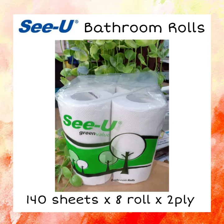 READY STOCK !!! See U Bathroom Rolls ( 140 sheets x 8 roll x 2ply per ...