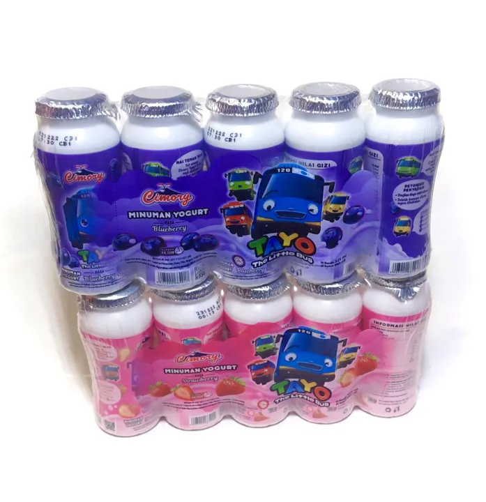 Cimory Yogurt Drink Botol 2 Varian Rasa Blueberry Rasa Strawberry ( 5 pcs x 70ml ) | Lazada ...