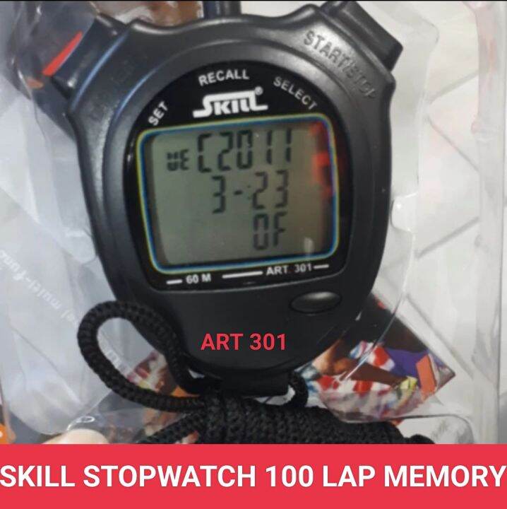 SKILL STOPWATCH 100 LAP MEMORY ART 301 TIMER DIGITAL | Lazada Indonesia