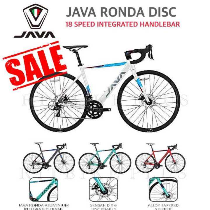 **มีของแถม** จักรยานเสือหมอบ JAVA RONDA Disc เฟรมอลูทรงแอโร่ ชุดเกียร์ ...