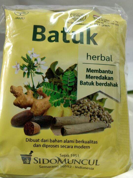 SIDO MUNCUL JAMU BUBUK HERBAL BATUK @ 10 Sachet/@ 7 Gram | Lazada Indonesia