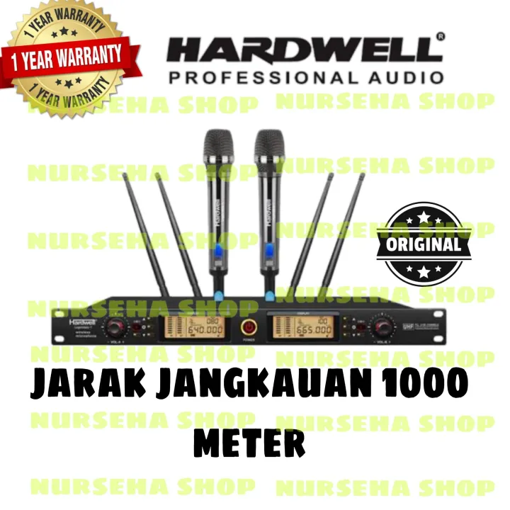 Mic Wireless Hardwell LEGENDARY 1 jangkauan 1000 meter mic Vocal artis ...