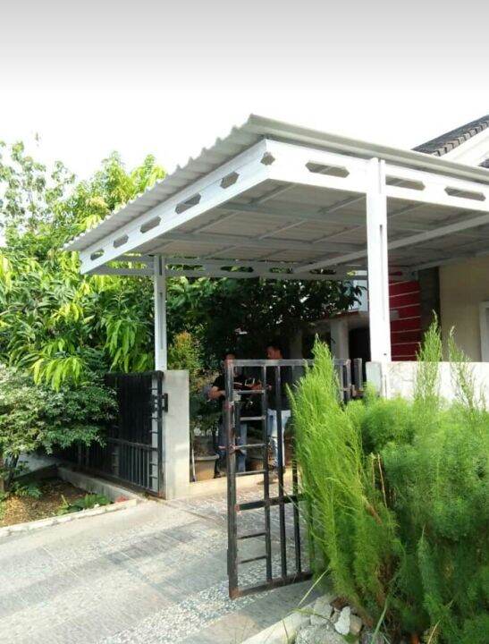 Kanopi Baja Ringan Atap Alderon Double Layer | Lazada Indonesia