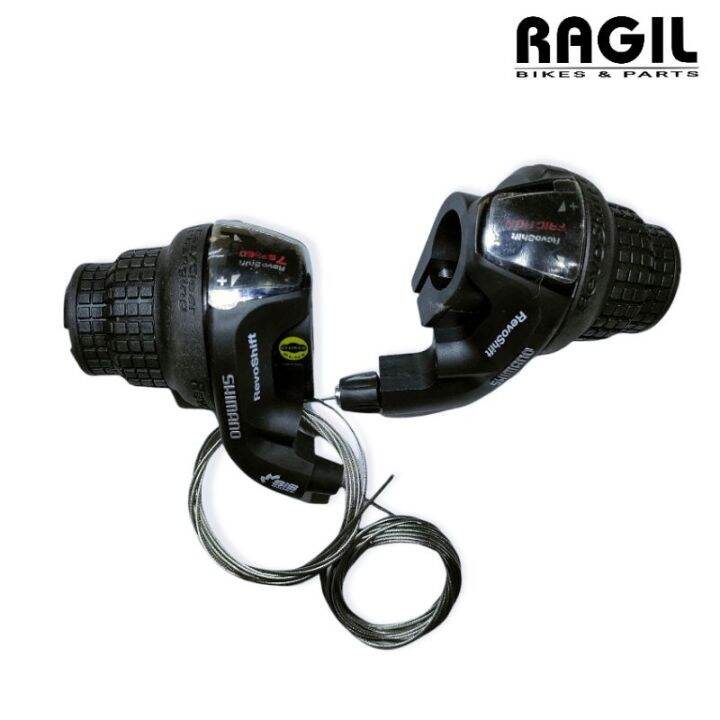 SHIFTER SHIMANO 3 x 7 SPEED REVOSHIFT SIS INDEX KANAN KIRI SEPASANG ...