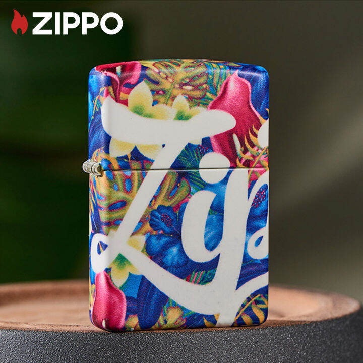 Zippo Floral Design with Zippo Logo Windproof Pocket Lighter | Zippo ...