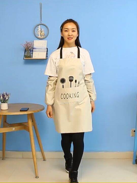Design Home Cooking Clothes ผ้ากันเปื้อน ผ้ากันเปื้อนทำอาหาร กันน้ำ ทำ ...