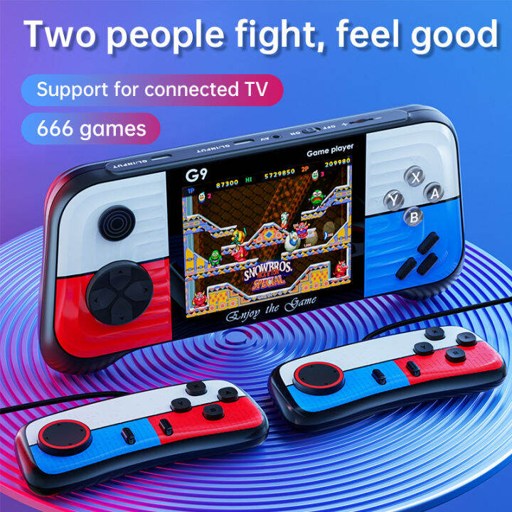 Handheld Game console Double 2023 new cross-border rocker retro color clash handheld console PSP ...