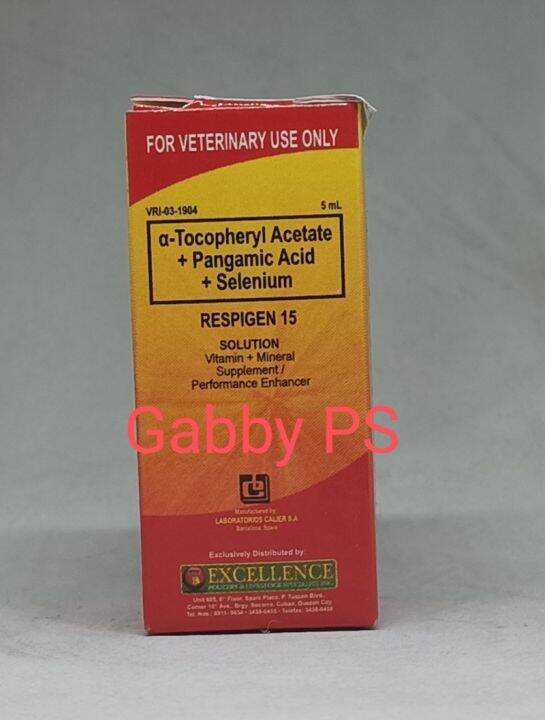 Excellence Respigen 15 solution. blood oxygenizer. drops 5mL | Lazada PH