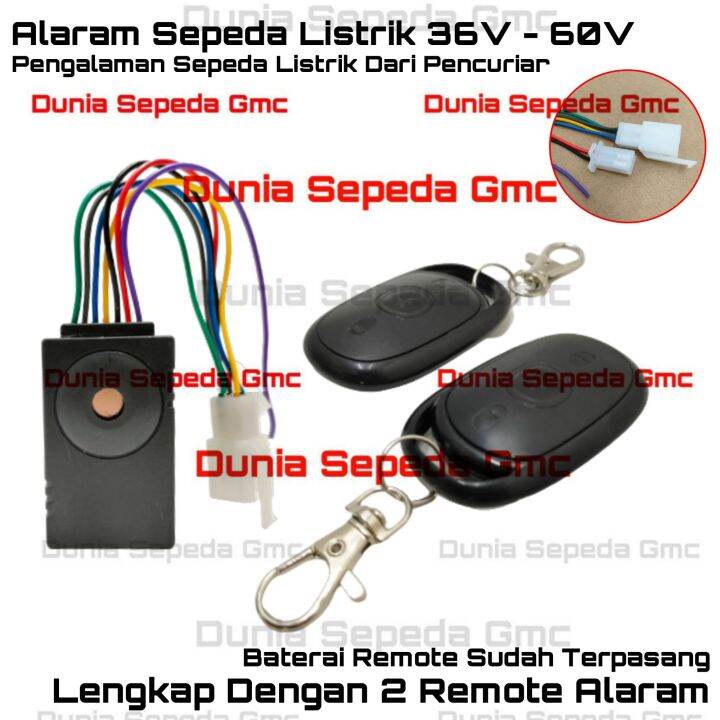 Alarm sepeda listrik exotic pacific alaram remote sensor pengaman ...