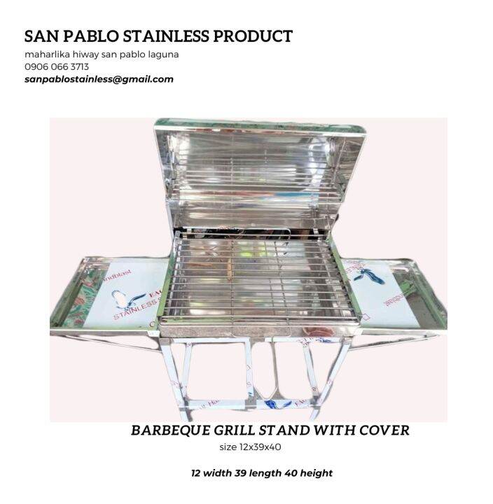 barbeque griller stand with cover pure stainless 304 | Lazada PH