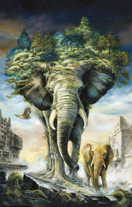 poster cetak, HEWAN GAJAH, Hiasan Dinding/ Lukisan Cetak/ Tanpa Bingkai ...