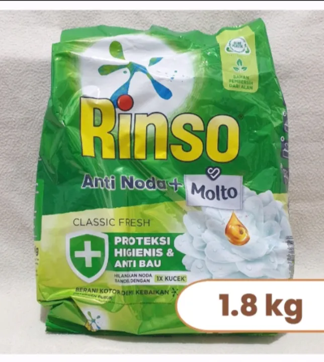 RINSO Anti Noda + Molto 1,8 Kg Deterjen Bubuk | Lazada Indonesia