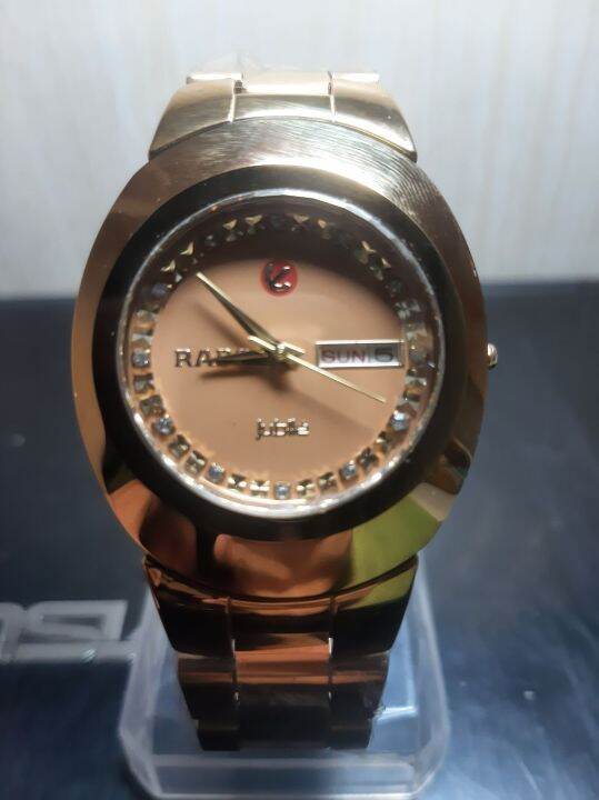 ĐỒNG HỒ RADO màu vàng kim CHÍNH HÃNG, TOÀN BỘ ĐƯỢC ĐÚC ĐÁ SAPPHIRE ...