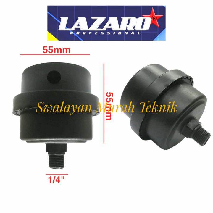 Filter Kompresor Oiless Silent LAZARO 1/4" Saringan Udara Compressor ...