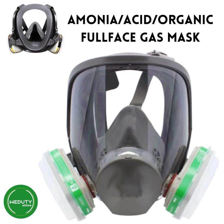 SAFETY GAS MASK FULLFACE 6800 FOR AMONIA ACID ORGANIC MASKER ...