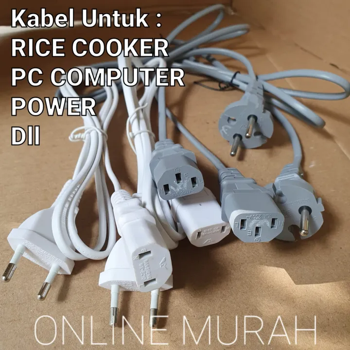 KABEL RICE COOKER /COLOKAN MAGICOM/COLOKAN PENANAK NASI PANJANG 1M ...
