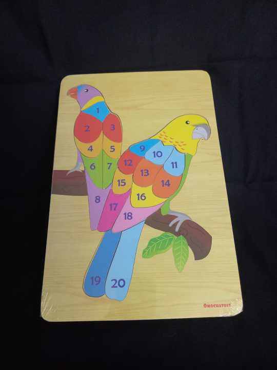 Mainan Edukasi Edukatif Anak Puzzle Burung Angka Kayu | Lazada Indonesia
