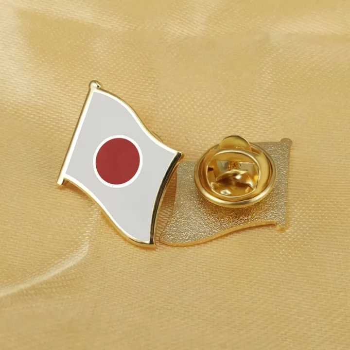 Pure Copper Enamel Craft Japanese Flag Badge Flags of All Countries in ...