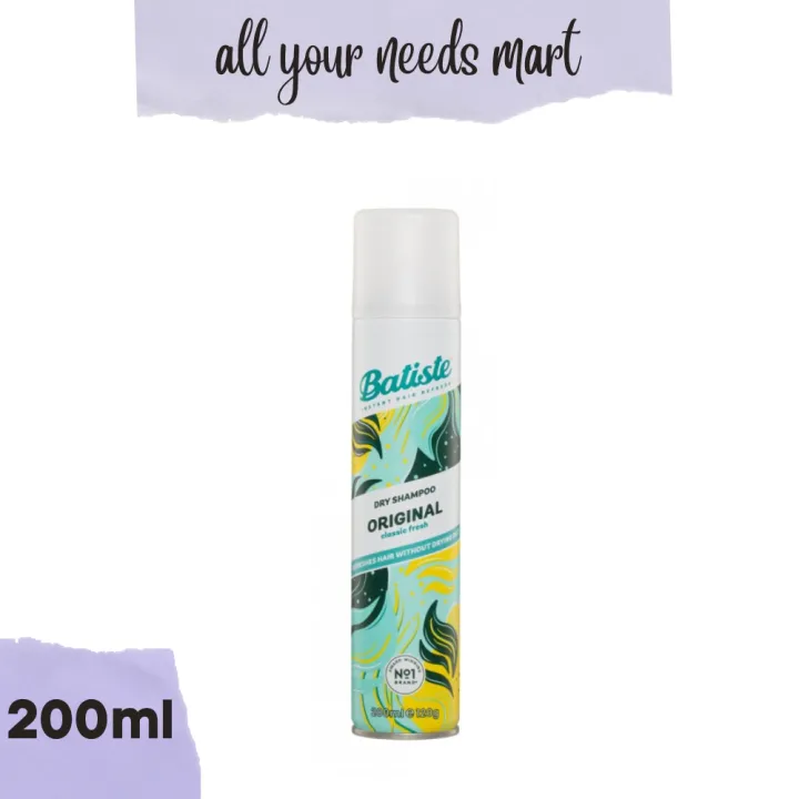 Batiste Dry Shampoo Original Classic Fresh, 200ml | Lazada PH