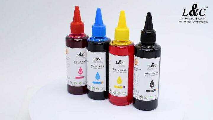 【🇵🇭Ready Stock】L&C Dye Ink UV Ink 100ml 4 Colors Universal Dye Ink for ...