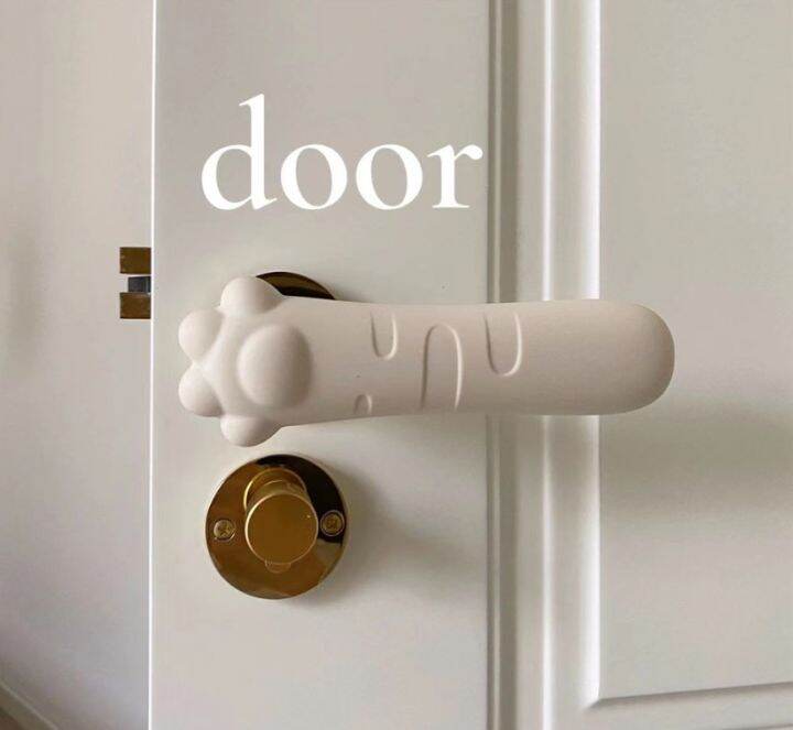 【SZS】Cute Cat Paw Silicone Door Handle Protective Cover for Children ...