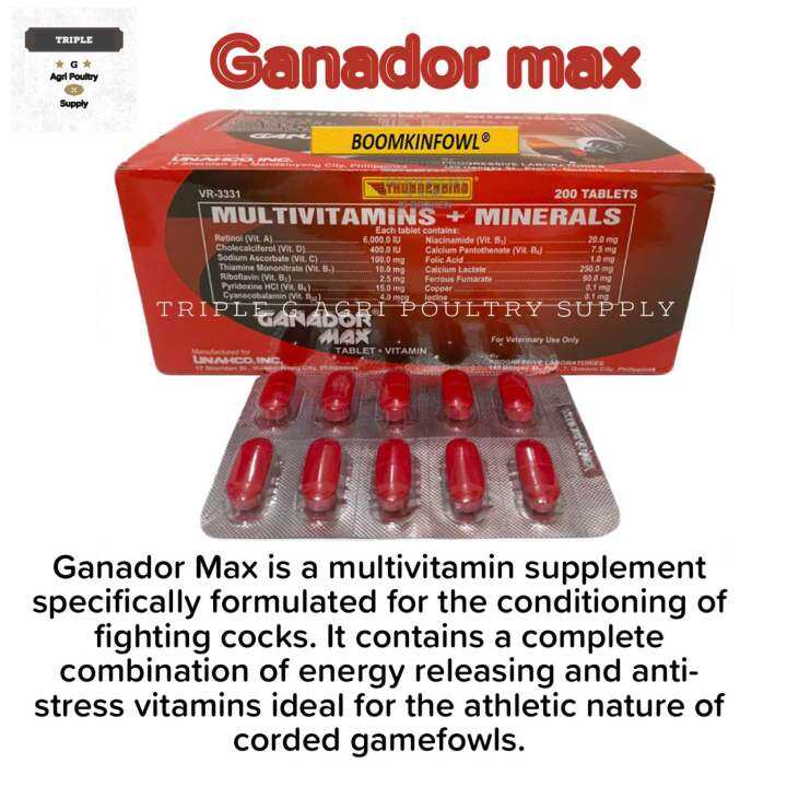 Ganador Max Tablet + Vitamin 1box (50 tablets) | Lazada PH