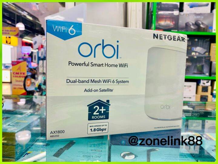 RBS350 — Orbi AX1800 WiFi 6 Dual-band Mesh Add-on Satellite | Lazada.co.th