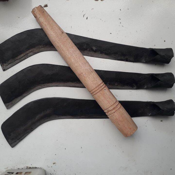 Congkrang Babat Rumput Gagang Kayu Baja Asli Super Tajam/ Sabit Hutan ...