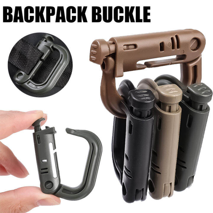 D-Type Lock Ring Backpack Molle Quick Hook Snap Buckle Clip Outdoor ...