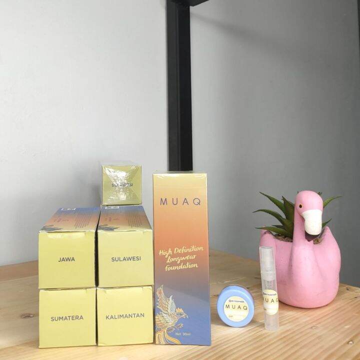 MUAQ HD long wear foundation share in jar | Lazada Indonesia