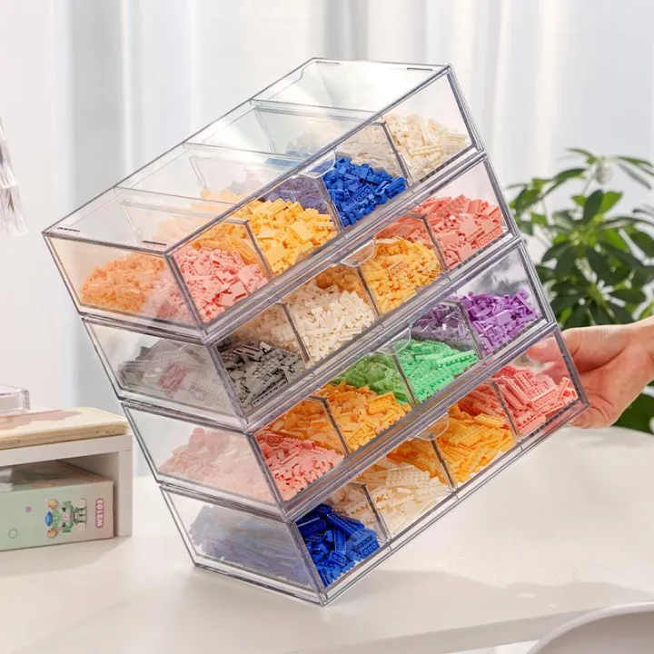 Building Block Storage Box Compartment Lego Sorting Decoration Rack ...