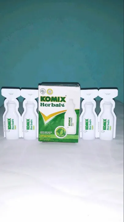KOMIX herbal.sirup obat batuk redakan batuk.1 pak isi 4 tube botol 15ml ...
