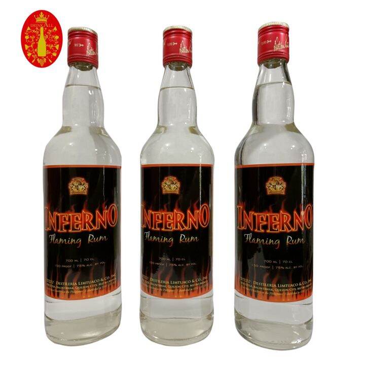 Inferno Flaming Rum 700ml 3 bottles | Lazada PH