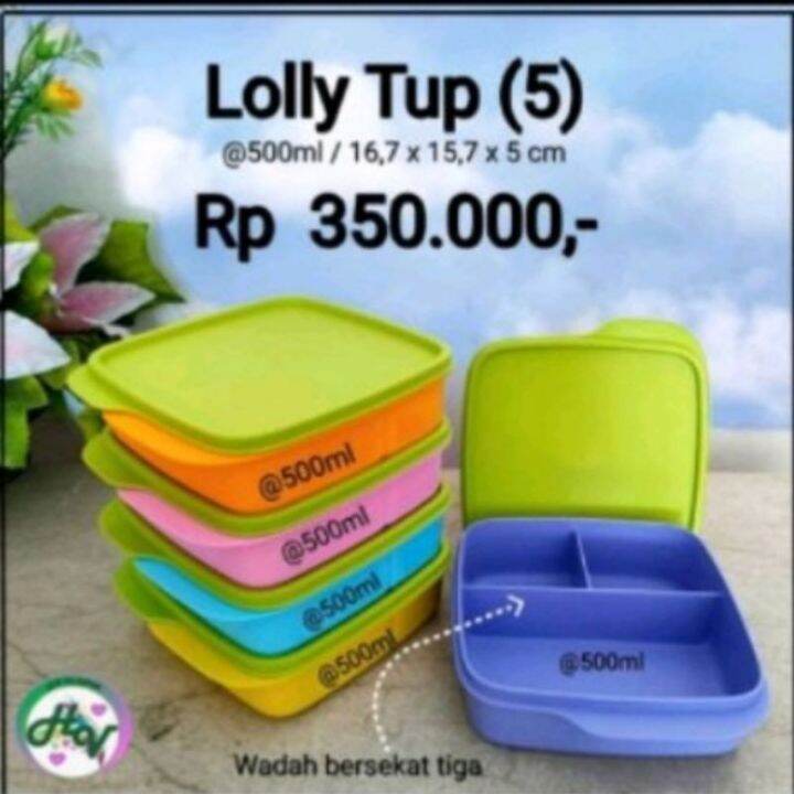 TUPPERWARE LOLLY TUP TEMPAT MAKAN BERSEKAT ORIGINAL | Lazada Indonesia