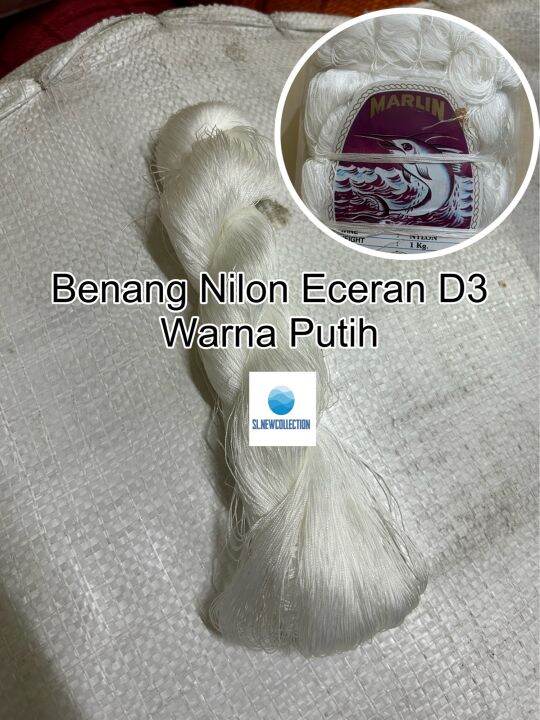 Benang Nilon Eceran D3 Cap MARLIN - Warna Putih | Lazada Indonesia