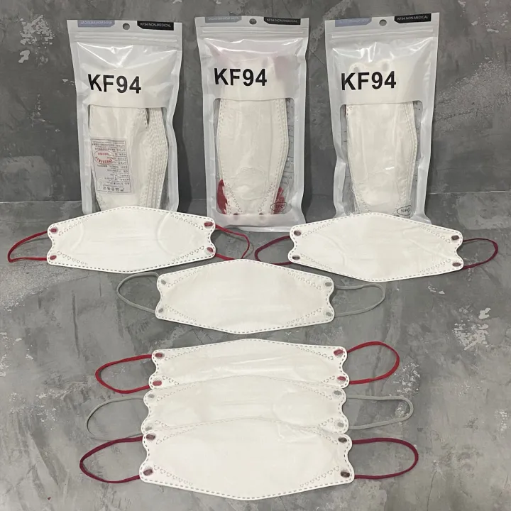 masker KF94 isi 10 pc hitam putih dan warna | Lazada Indonesia