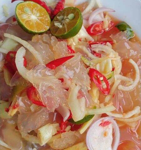 Sarawak Local Obor-obor Putih Sarikei Umai traditional White Jellyfish ...
