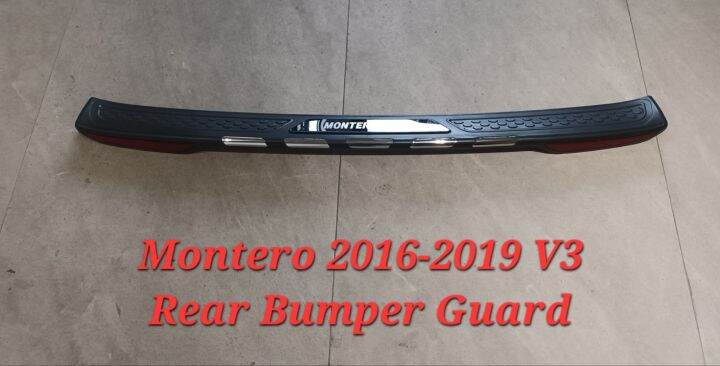 Montero V3 Rear Bumper Guard with Reflector 2016 2017 2018 2019 | Lazada PH