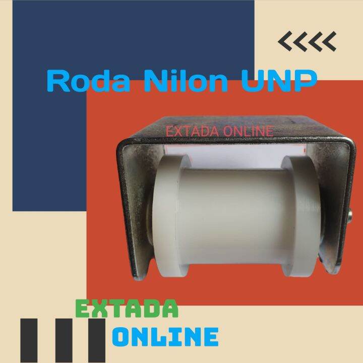 Roda pagar UNP nilon ukuran 7cm pagar besi rel UNP ornamen pagar ...