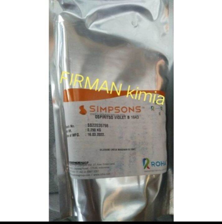 Pewarna minyak ungu/ospiritso violet B 1643 merek simpsons 250gr ...