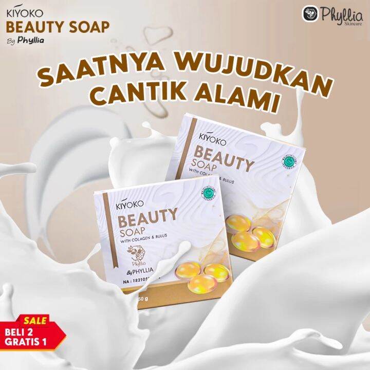 kiyoko beauty soap phyllia / sabun pembersih wajah/ sabun untuk ...