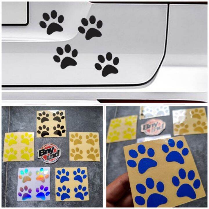 STICKER STIKER TELAPAK KAKI KUCING ANJING ISI 4 CUTTING | Lazada Indonesia