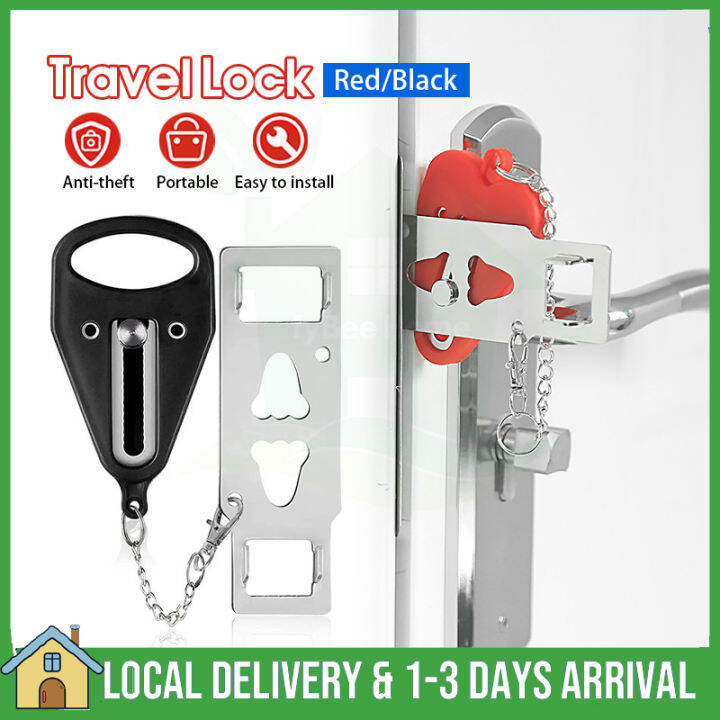 Portable Safety Door Lock Hotel Travel Lock Anti Theft Security Privacy ...